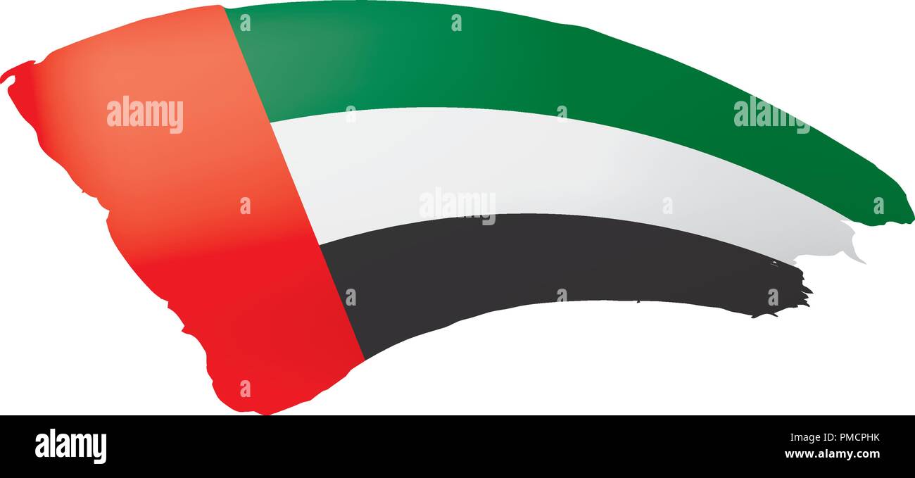 United Arab Emirates flag, vector illustration on a white background ...