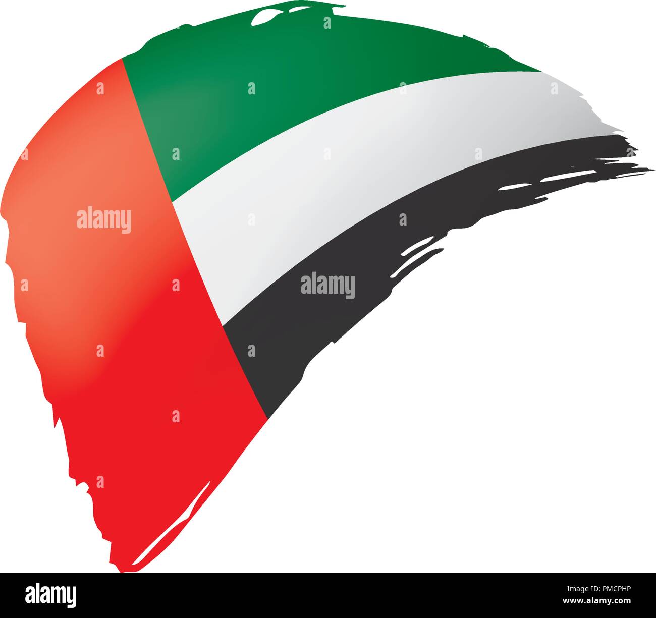 United Arab Emirates flag, vector illustration on a white background ...