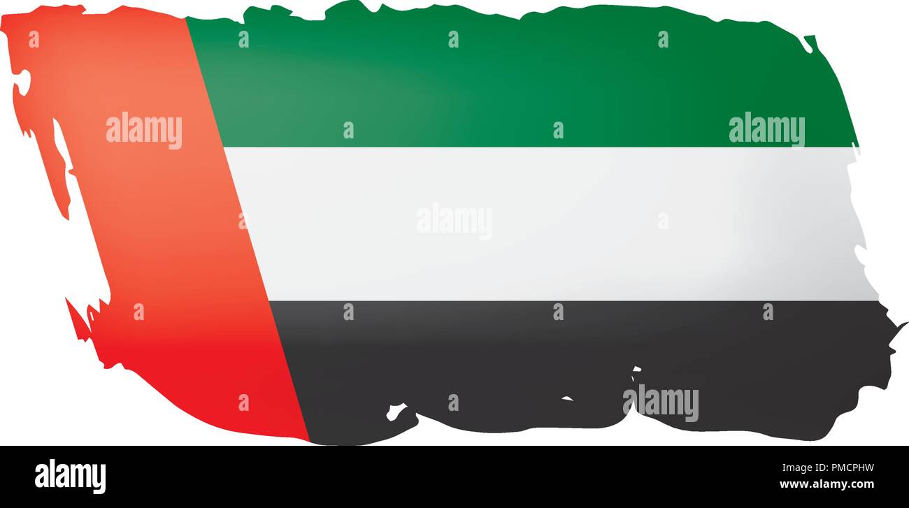 United Arab Emirates flag, vector illustration on a white background ...
