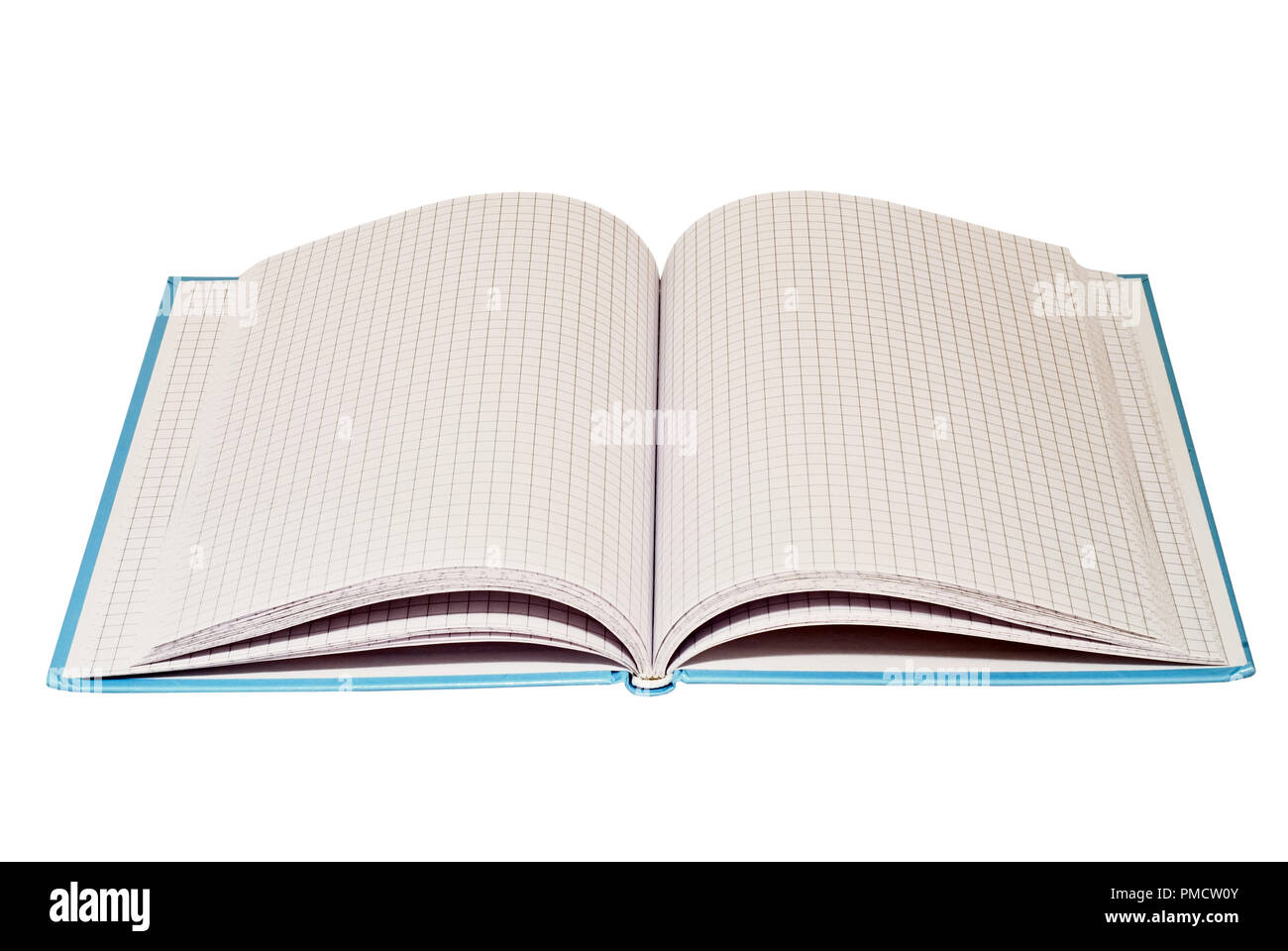 open notebook isolated on white background Stock Photo - Alamy