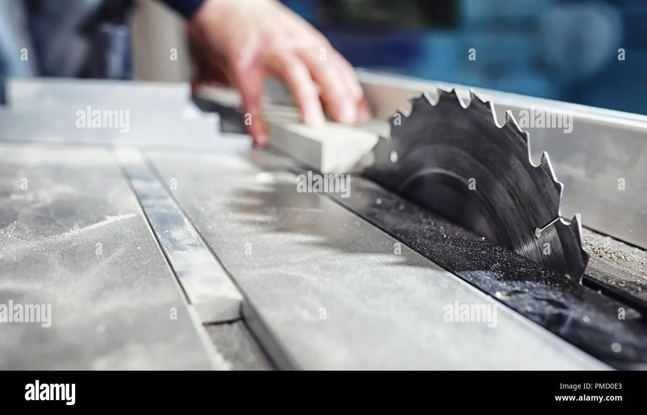 Workshop with tools and electric saws in the process Stock Photo - Alamy