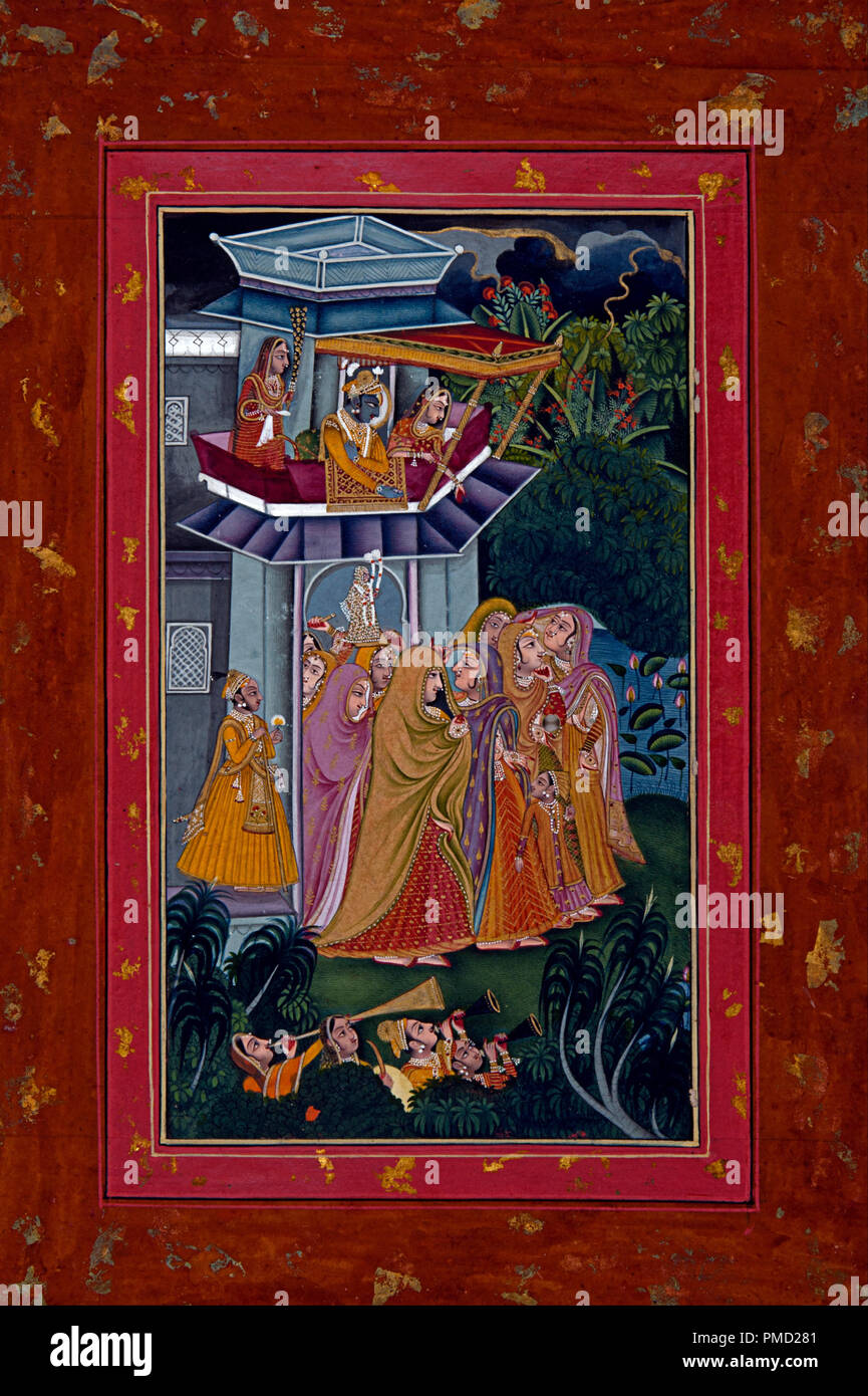 The Festival of Gangaur. Date/Period: 1750 - 1800. Painting. Author ...