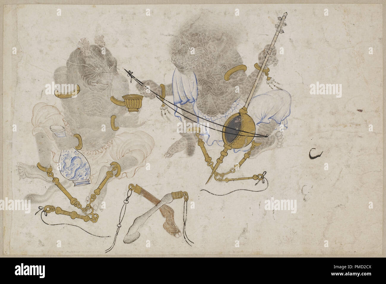 Chinese lute drawing hi-res stock photography and images - Alamy