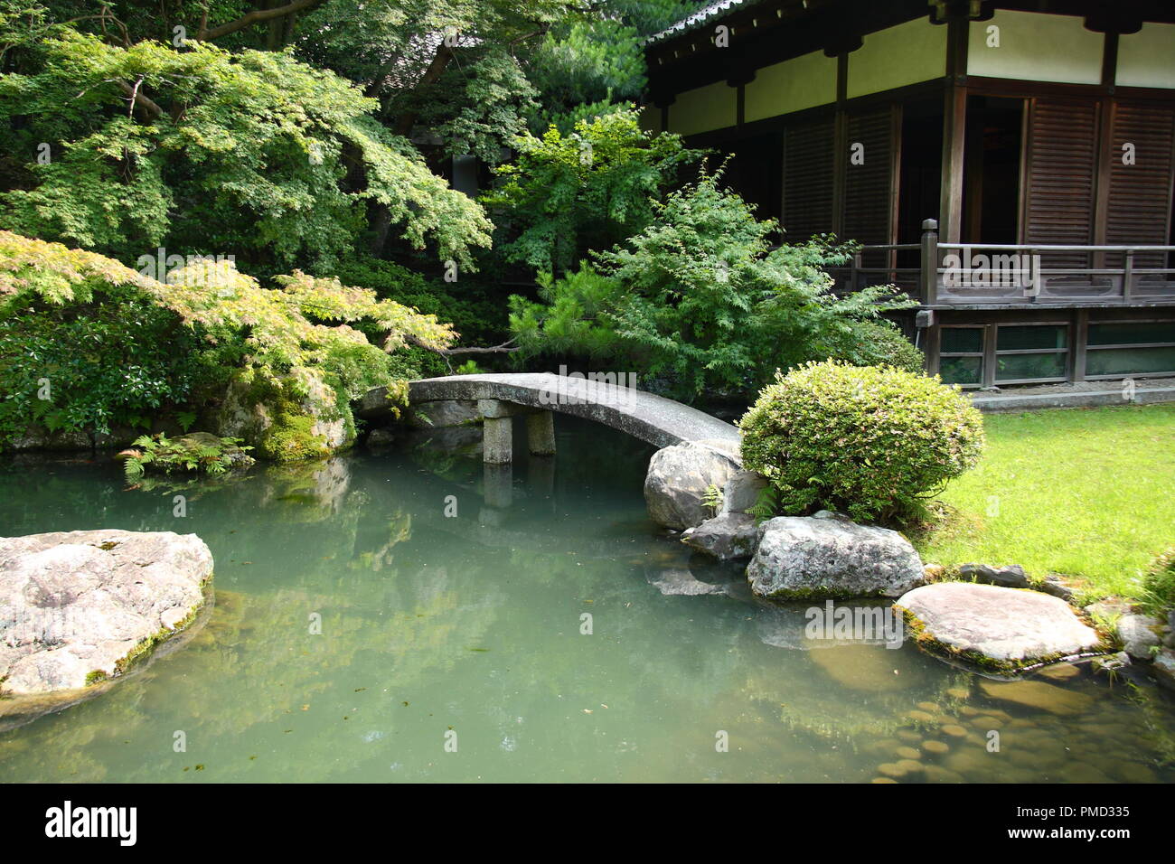 Traditional zen japanese garden in Kyoto, JAPAN Stock Photo - Alamy