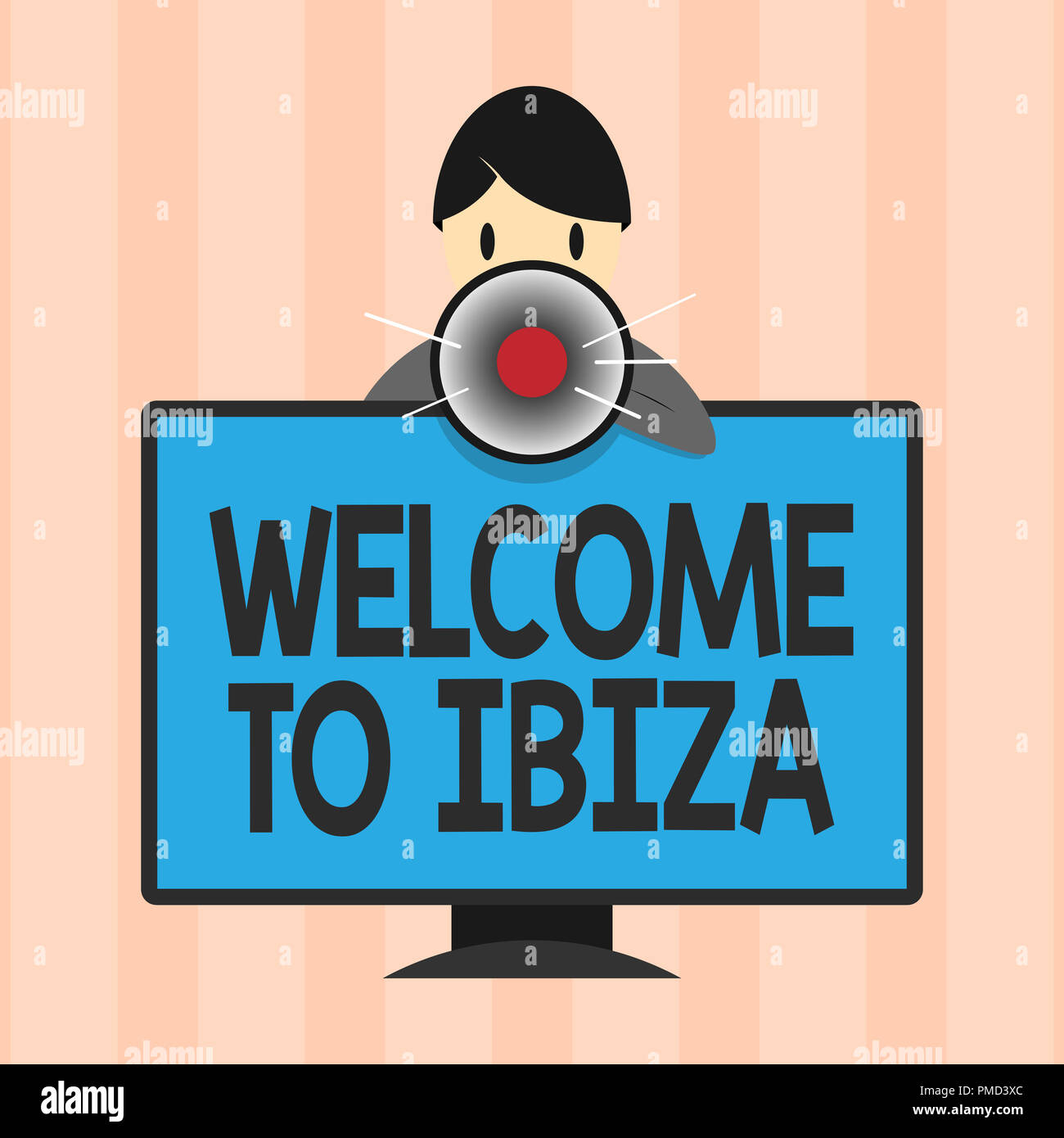 Text sign showing Welcome To Ibiza. Conceptual photo Warm greetings ...