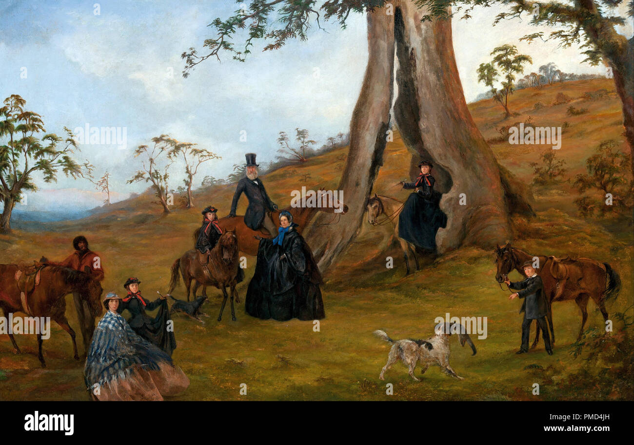 The Gilbert family. Date/Period: 1864. Painting. Oil on canvas, mounted ...