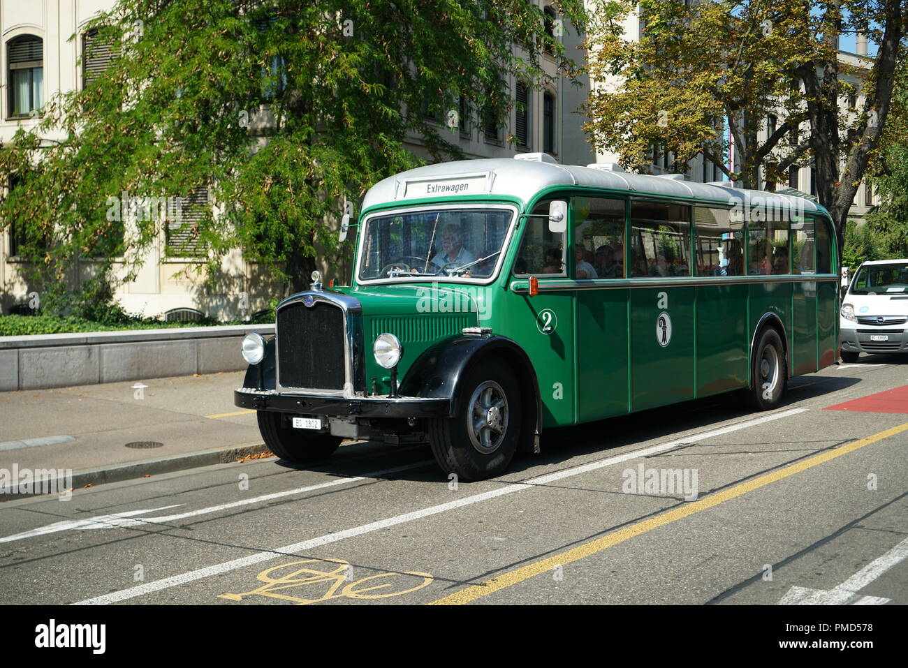 Basel 1930's Saurer Bus No.2 Stock Photo - Alamy