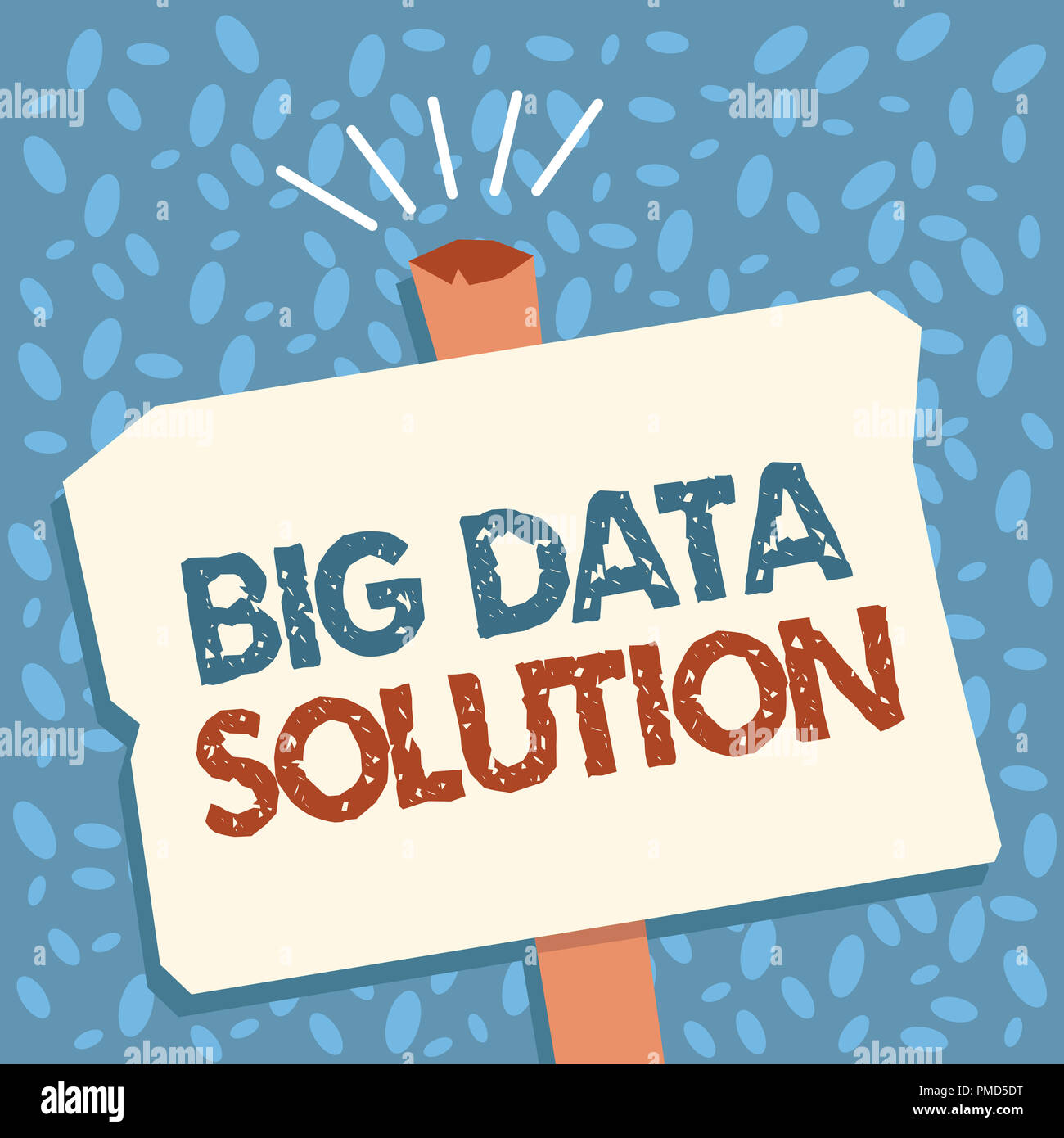 Writing note showing Big Data Solution. Business photo showcasing Extracting value from huge ...
