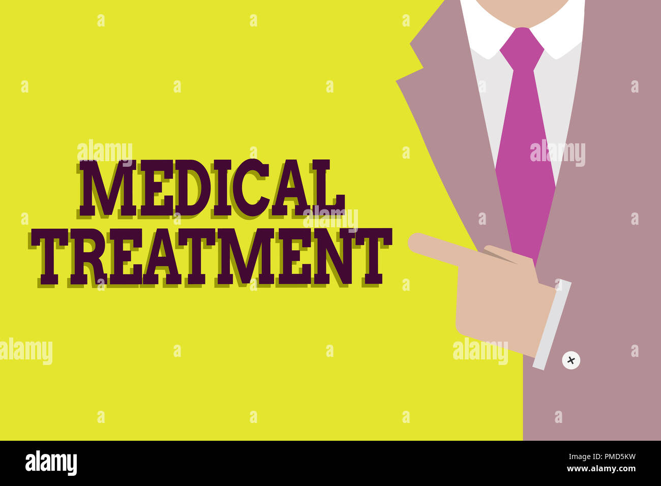 Handwriting text Medical Treatment. Concept meaning Management and care ...