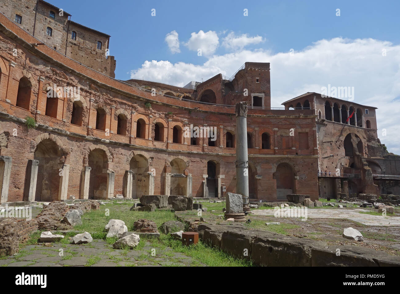 ancient Roman Trajan forum markets ruins, Rome, Italy Stock Photo - Alamy