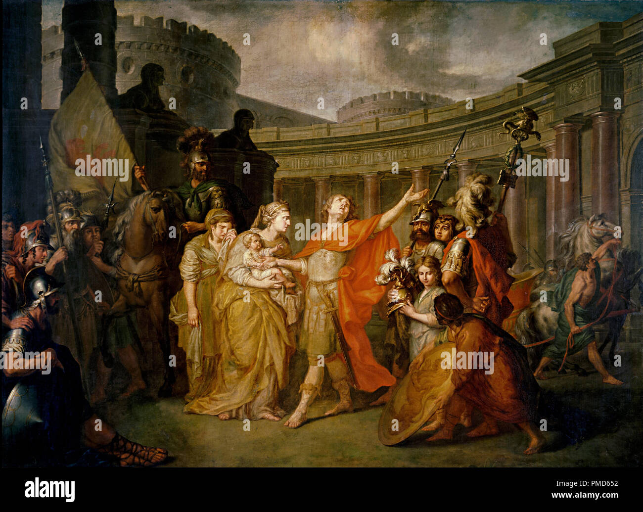 Farewell of Hector and Andromache. Date/Period: 1773. Painting. Oil on ...