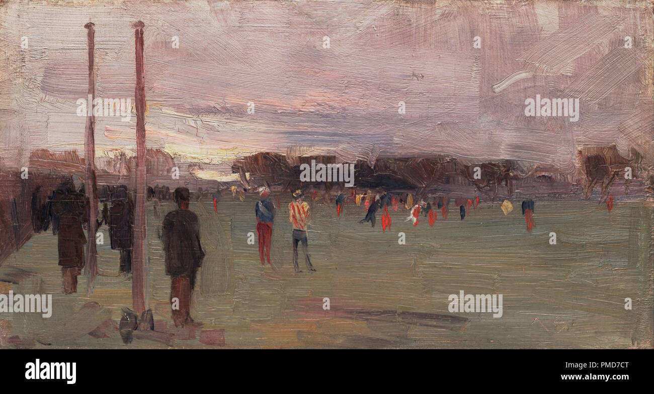 The national game 1889 oil art hi-res stock photography and images - Alamy