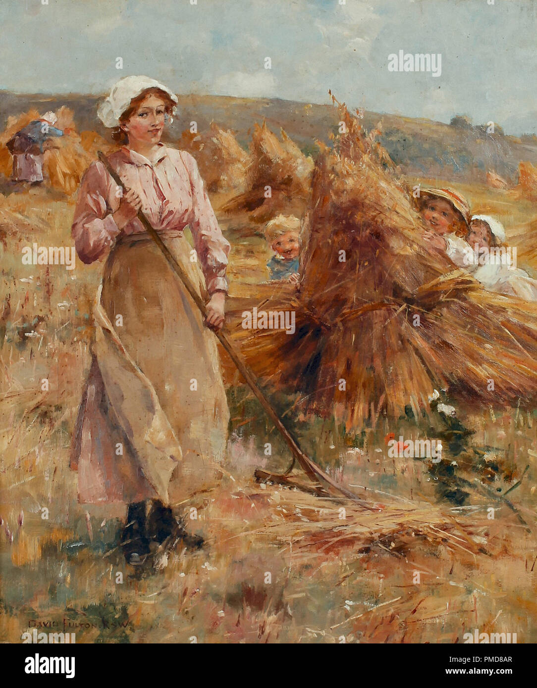 Fulton David - Haymaking Stock Photo - Alamy