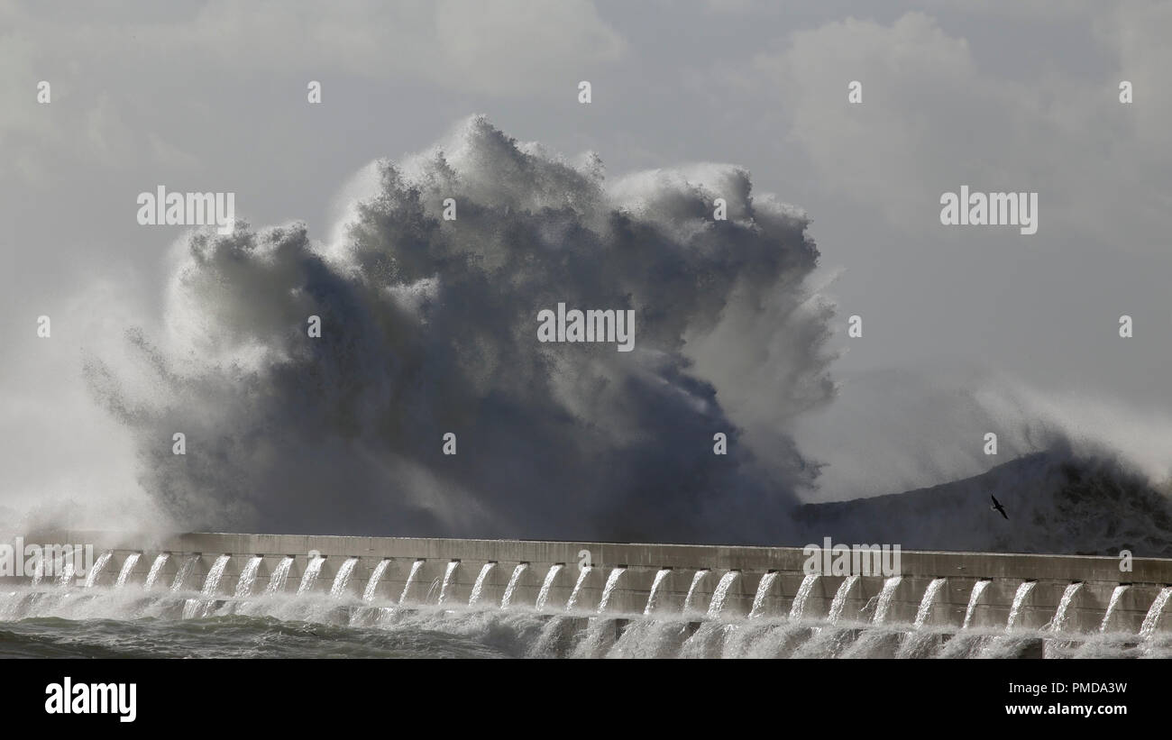 Big stormy sea wave splash Stock Photo - Alamy