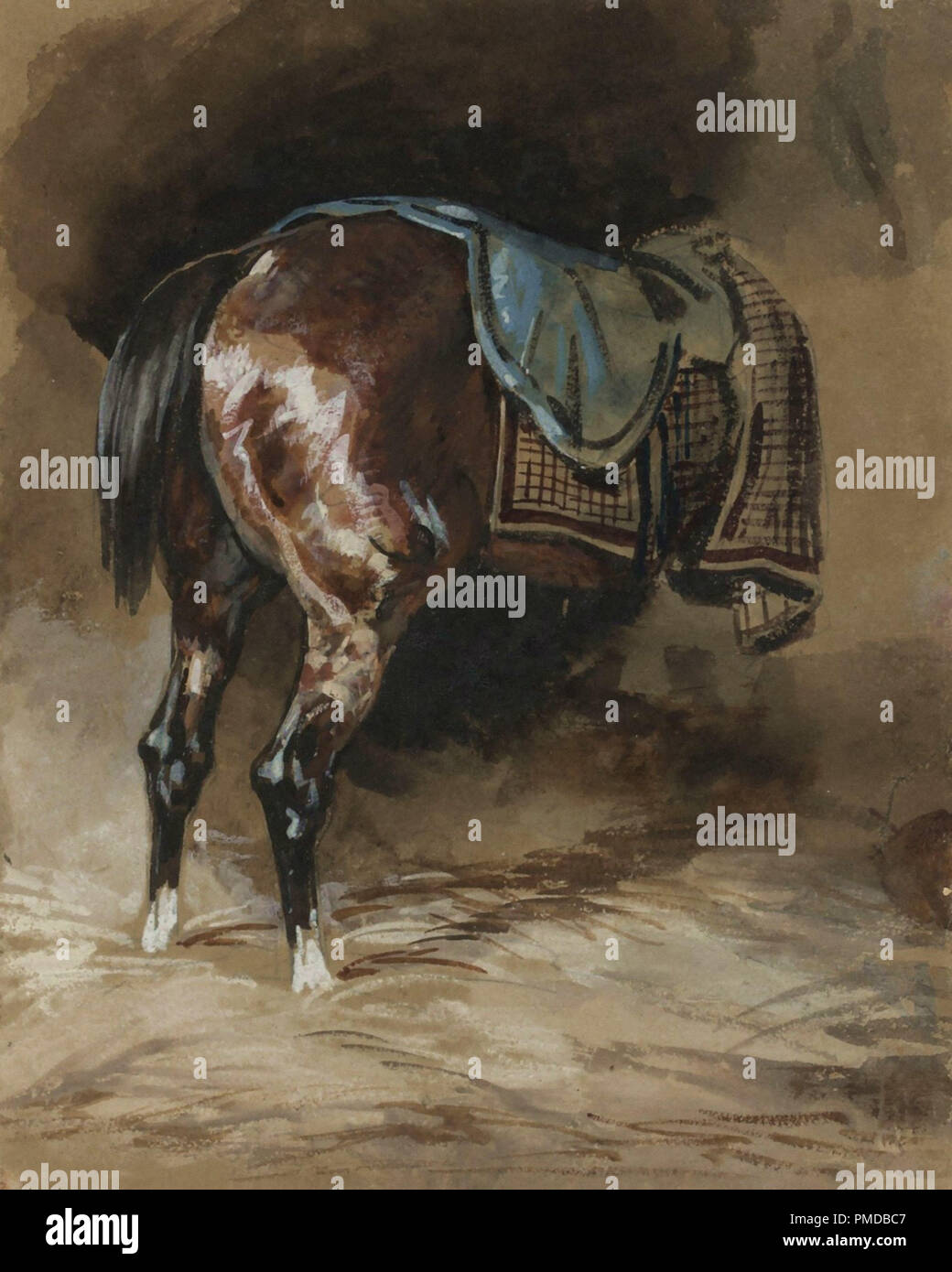 Gericault Théodore - Croupe De Cheval a L'écurie Stock Photo - Alamy