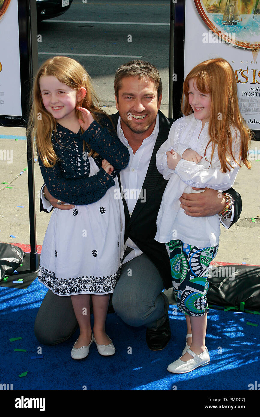 "Nim's Island" Premiere Katie Butler, Gerard Butler, Rachel Butler 3-30 ...