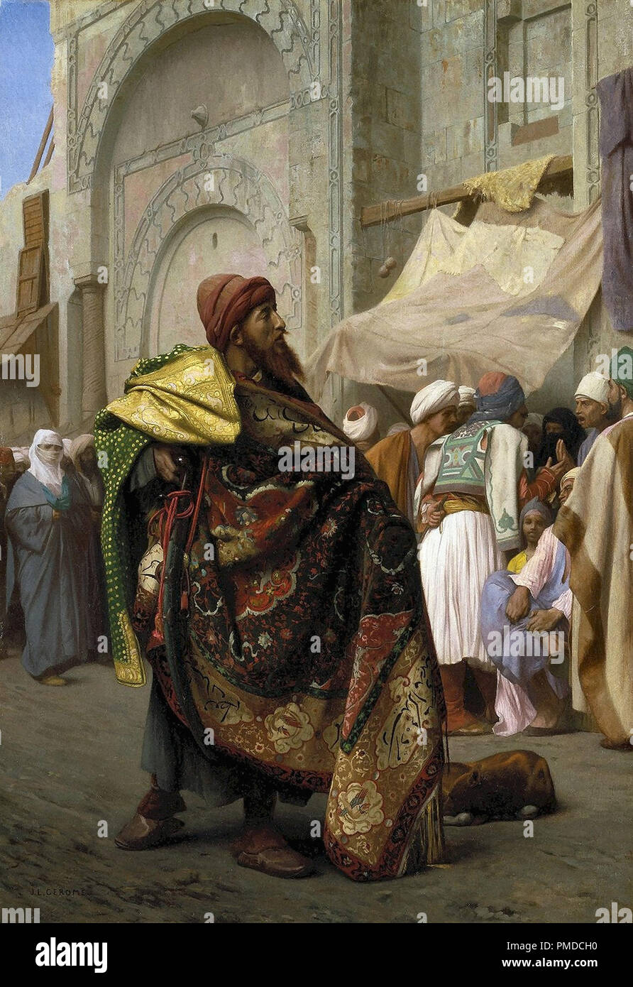 Gerome Jean-Léon - the Carpet Merchant of Cairo Stock Photo - Alamy