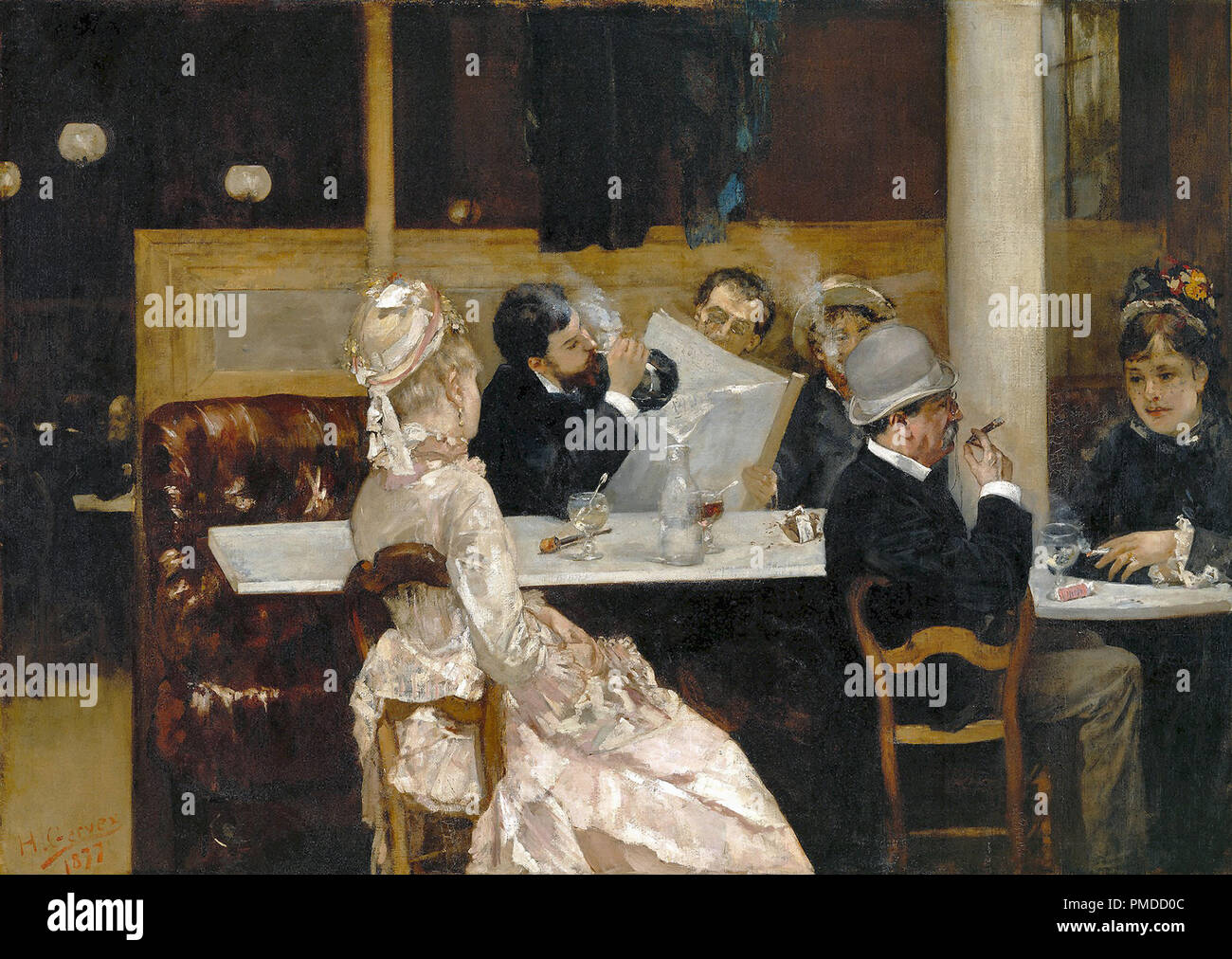 Gervex. Henri - Cafe Scene in Paris Stock Photo - Alamy