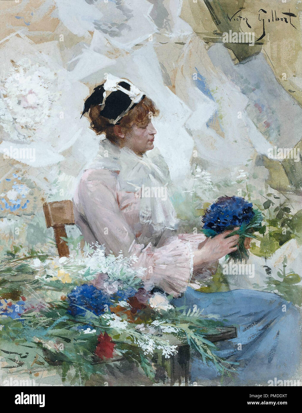 Gilbert Victor Gabriel - the Flower Seller 4 (Bouquetière Réalisant Un ...