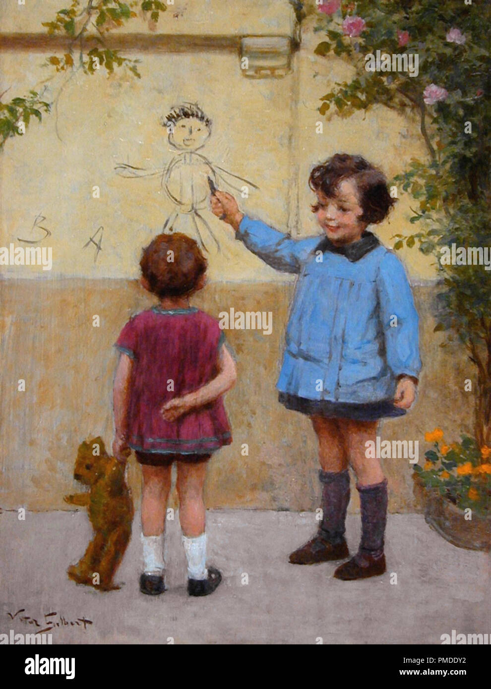 Gilbert Victor Gabriel - the Young Artist Stock Photo - Alamy
