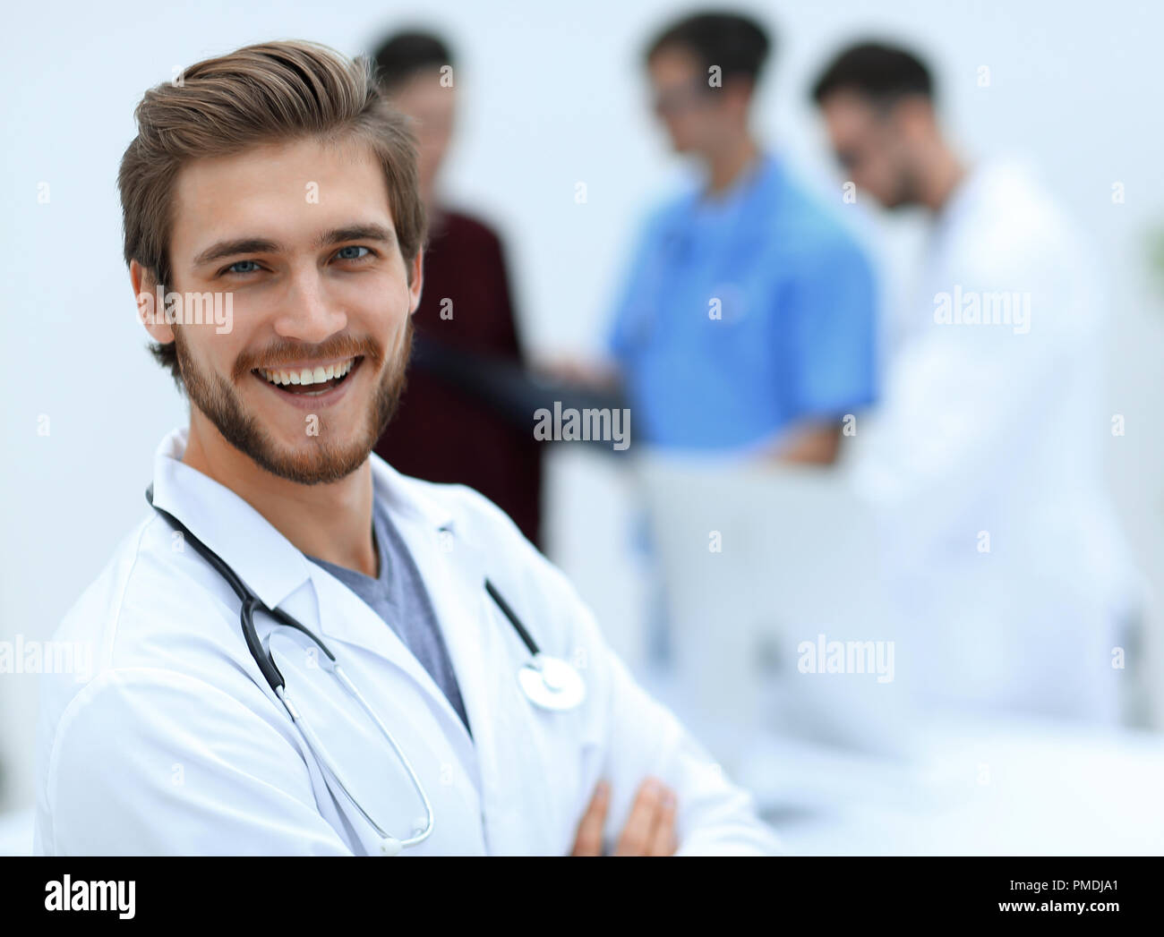 closeup.portrait of a handsome doctor Stock Photo - Alamy