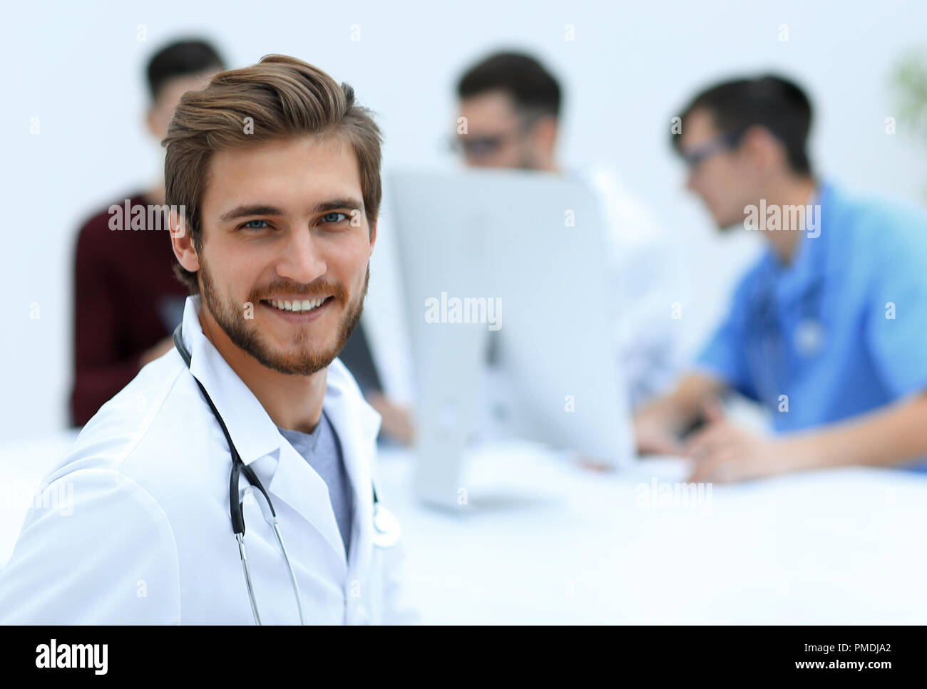 portrait of smiling doctor Stock Photo - Alamy