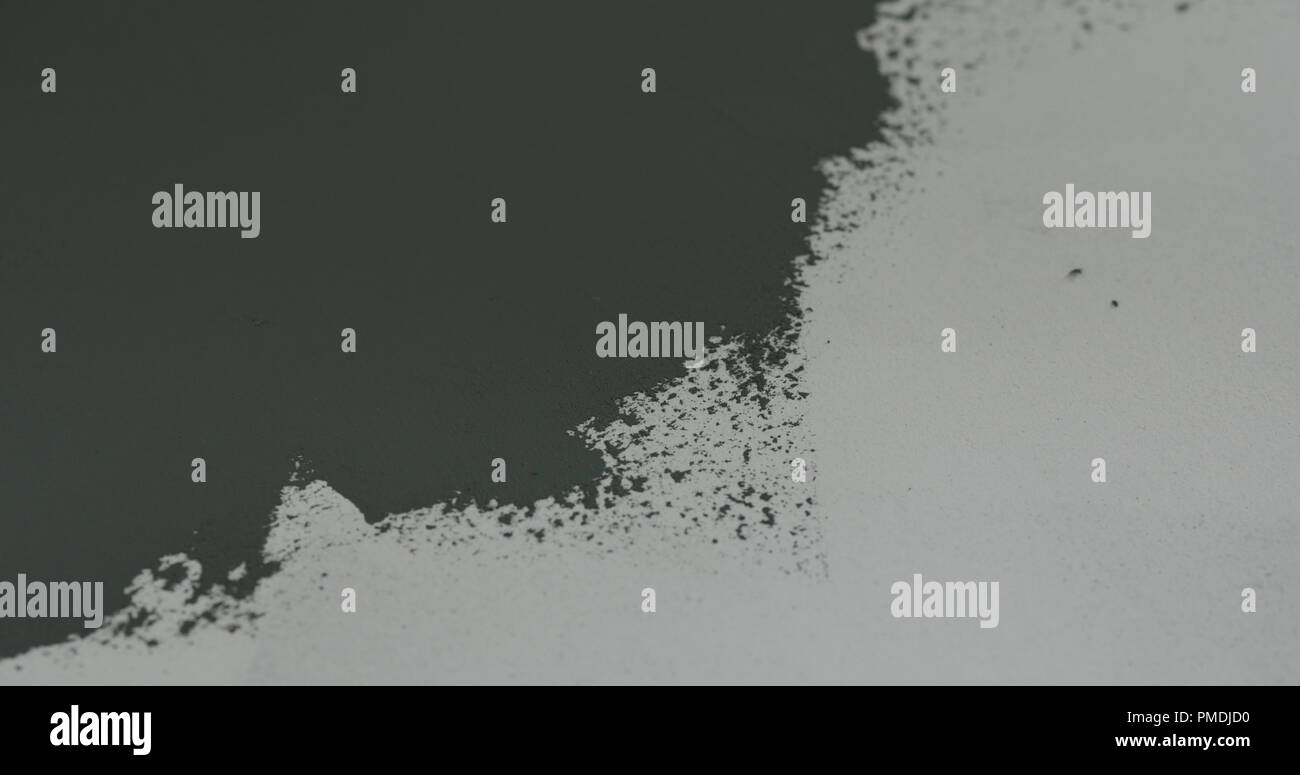 closeup applying micro concrete plaster coating on the floor Stock ...