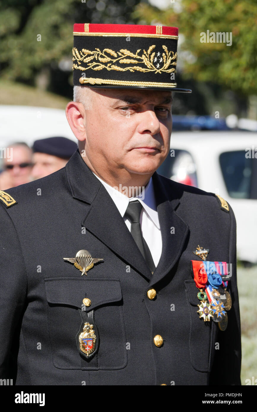Sathonay-Camp, Rhone, France, September 11th, 2018: General of Army ...