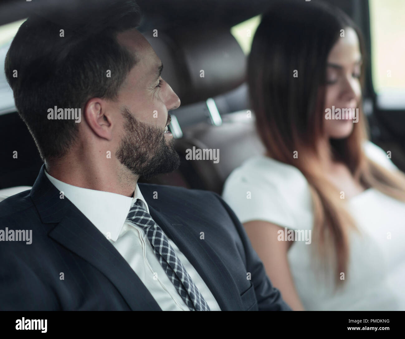 Young business team working together in the car Stock Photo - Alamy