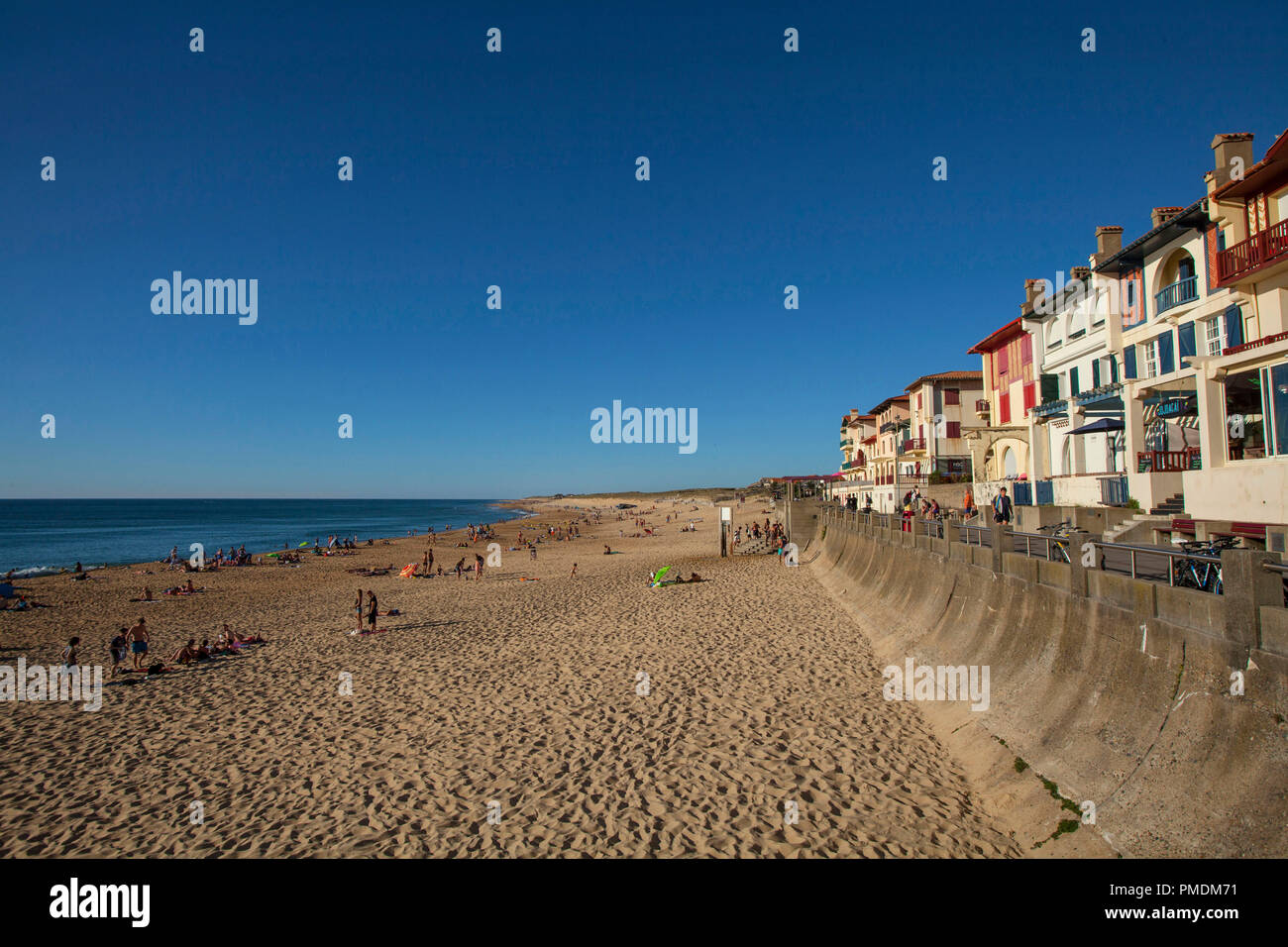 Hossegor (south-western France): houses and holiday houses along the ...