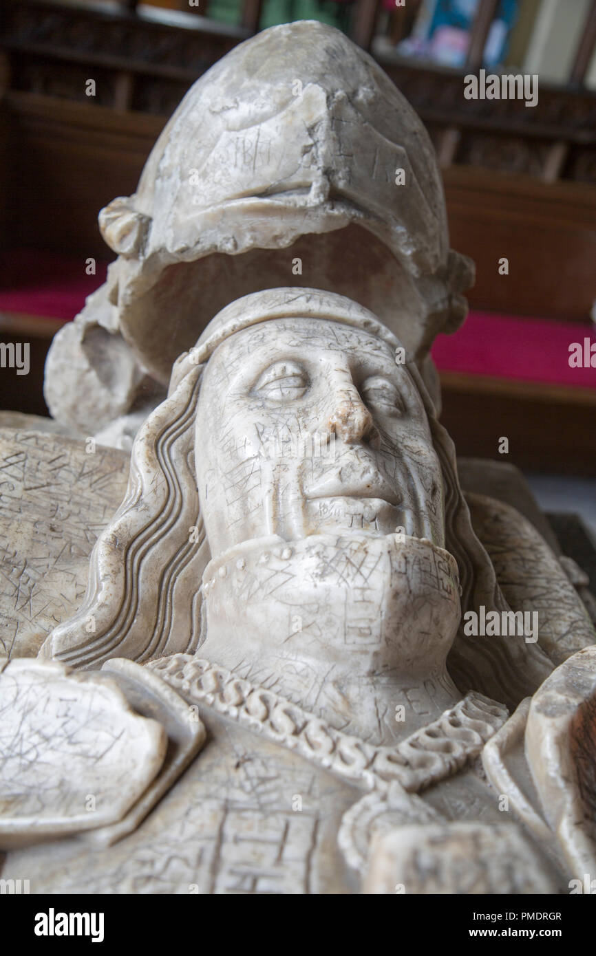 Tomb of Sir Roger Tocotes died 1492, fifteenth century chantry chapel ...