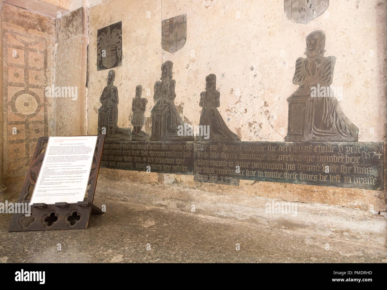 Tomb of Sir Edward Bayntun, two wives and children, chantry chapel ...