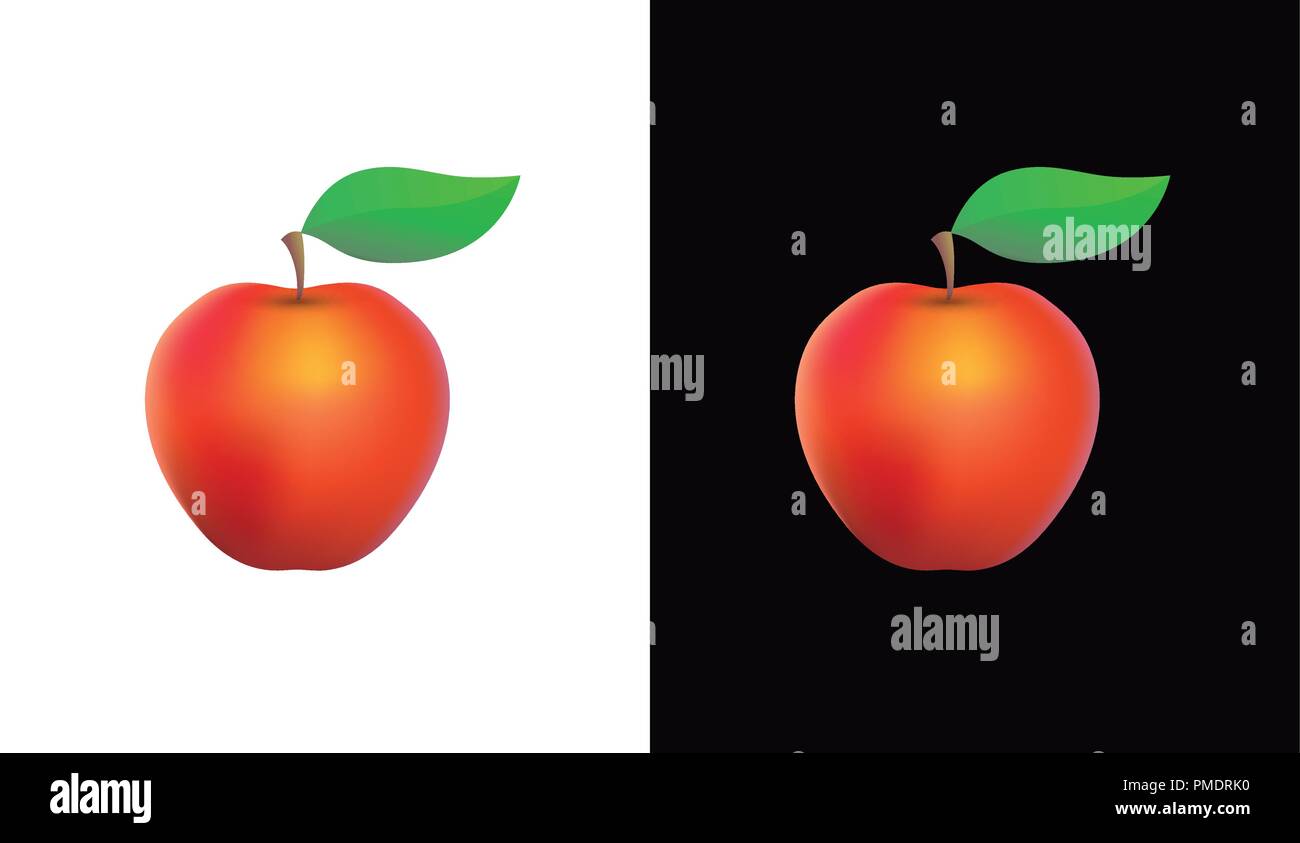 Vector Icon with Organic Apple Stock Vector Image & Art - Alamy