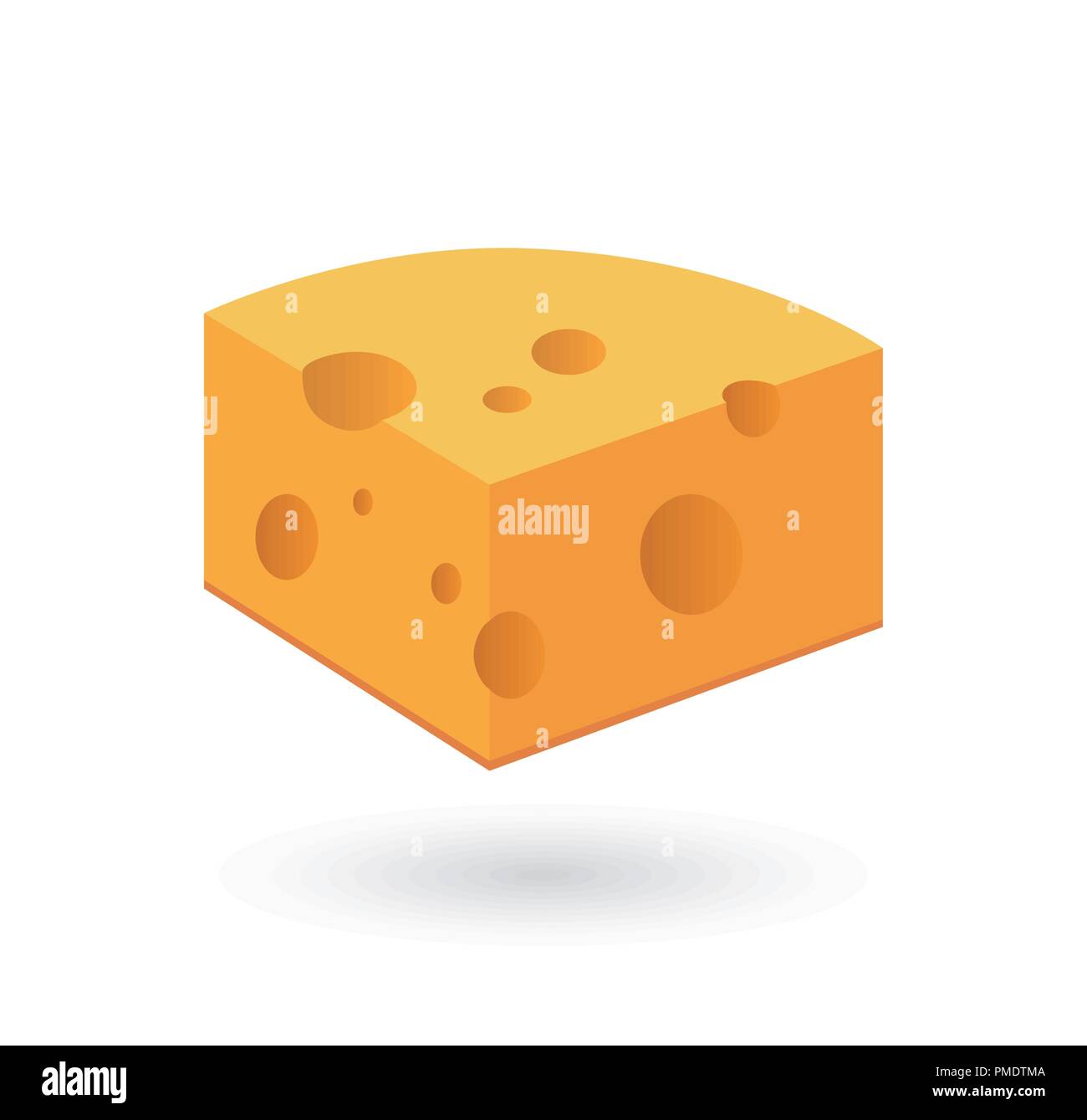 Icon of Cheese, Vector illustration on white in EPS 10 Stock Vector ...