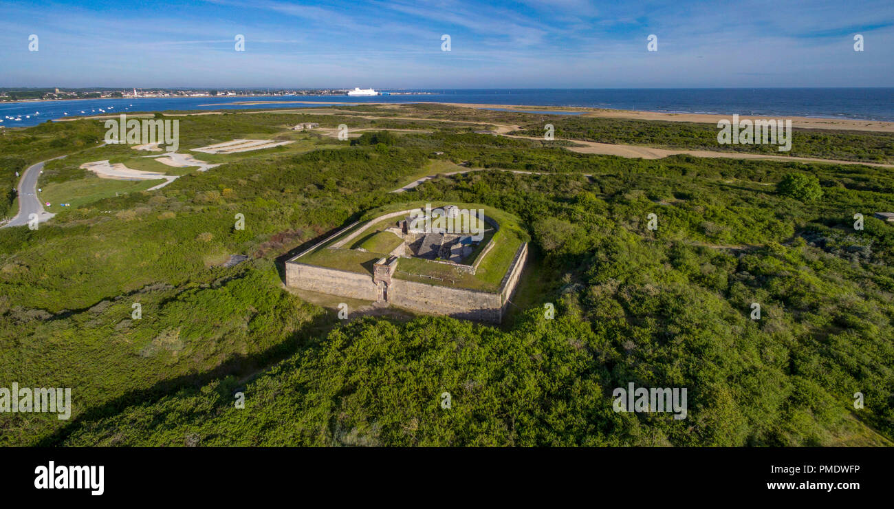 Merville-Franceville (Normandy, north-western France): aerial view of ...