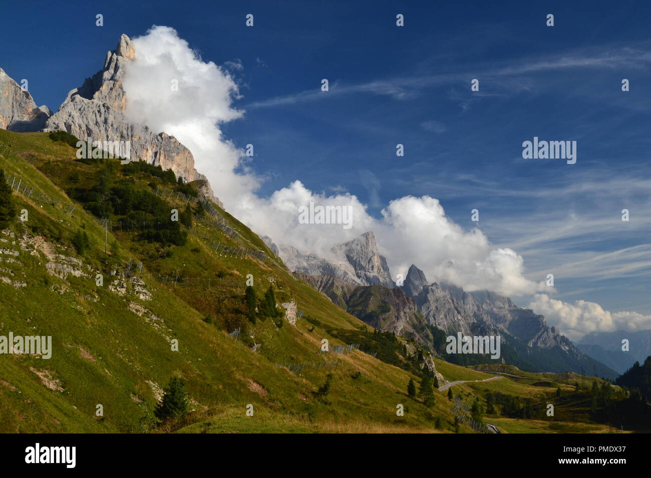 Breathtaking view of Passo Rolle Stock Photo - Alamy
