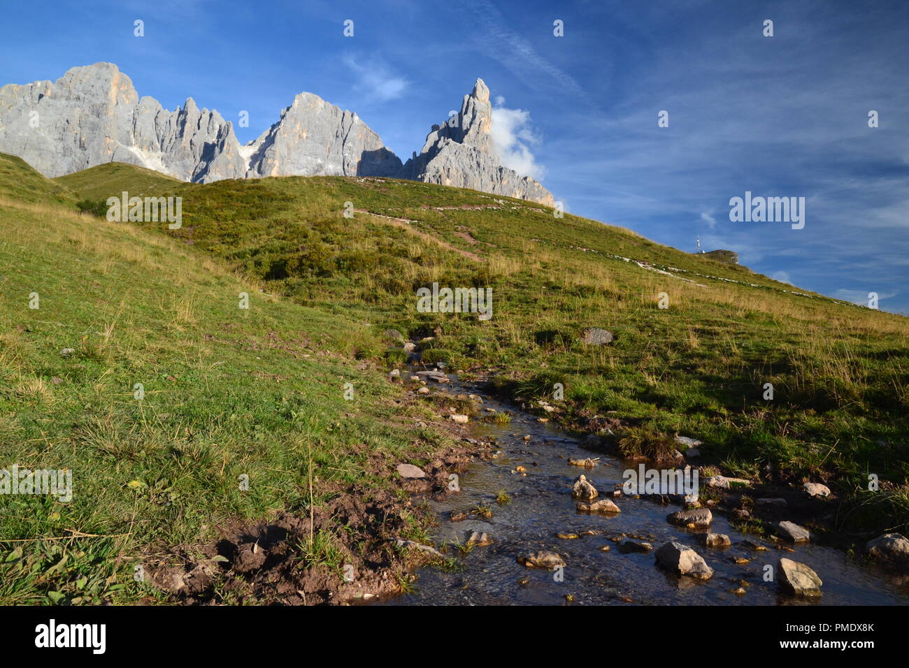 Breathtaking view of Passo Rolle Stock Photo - Alamy