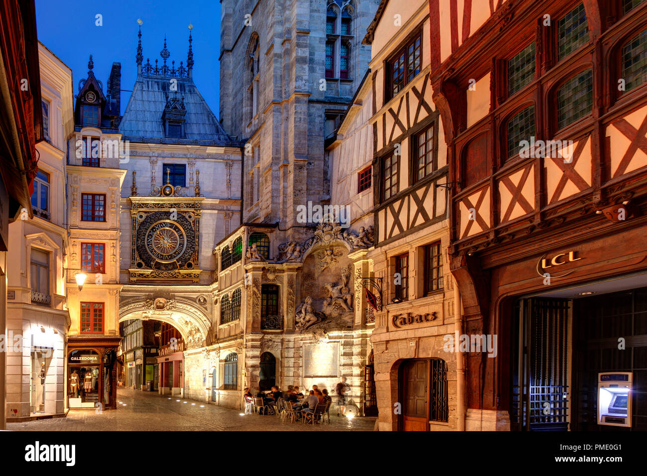 Rouen (northern France): the emblematic “Gros-Horloge" astronomical ...