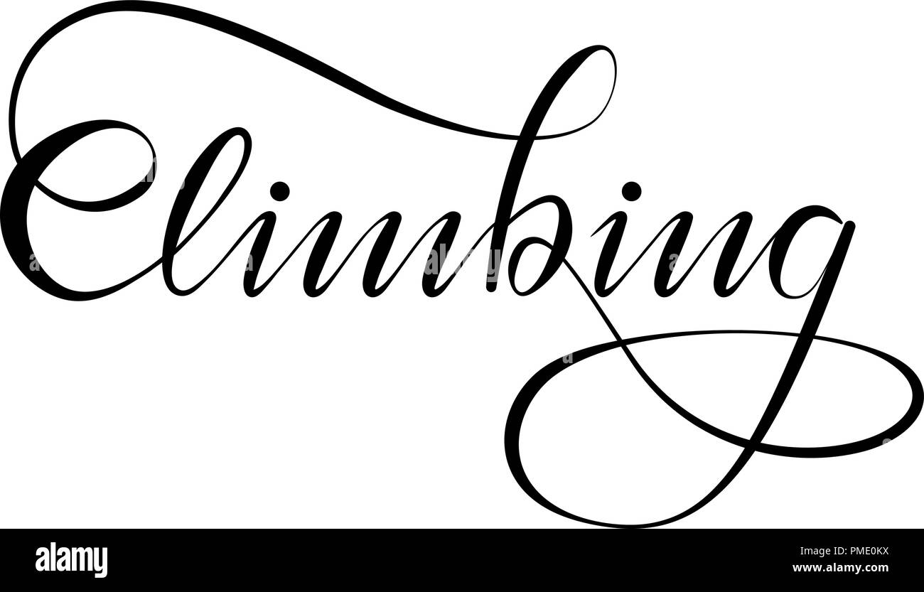 lettering climbing on white Stock Vector Image & Art - Alamy