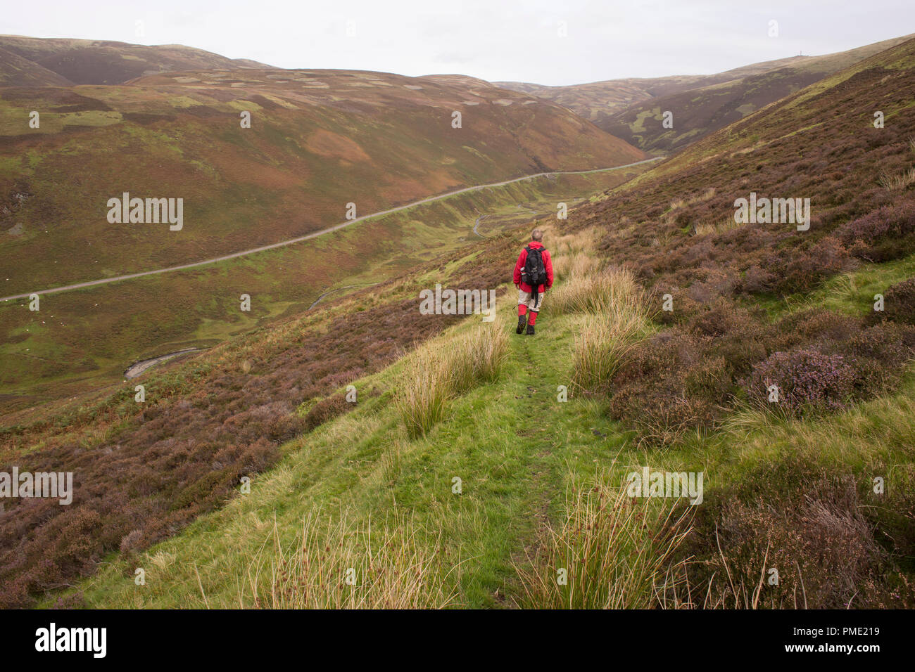 Walking along an ancient path track, Dempster Road, from Mennock to ...
