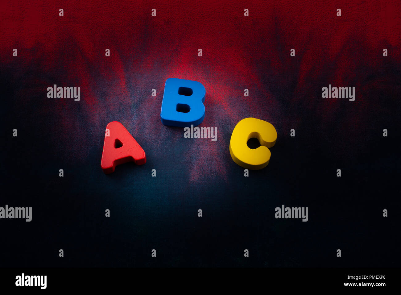 Colorful ABC Letters of Alphabet made of wood Stock Photo - Alamy