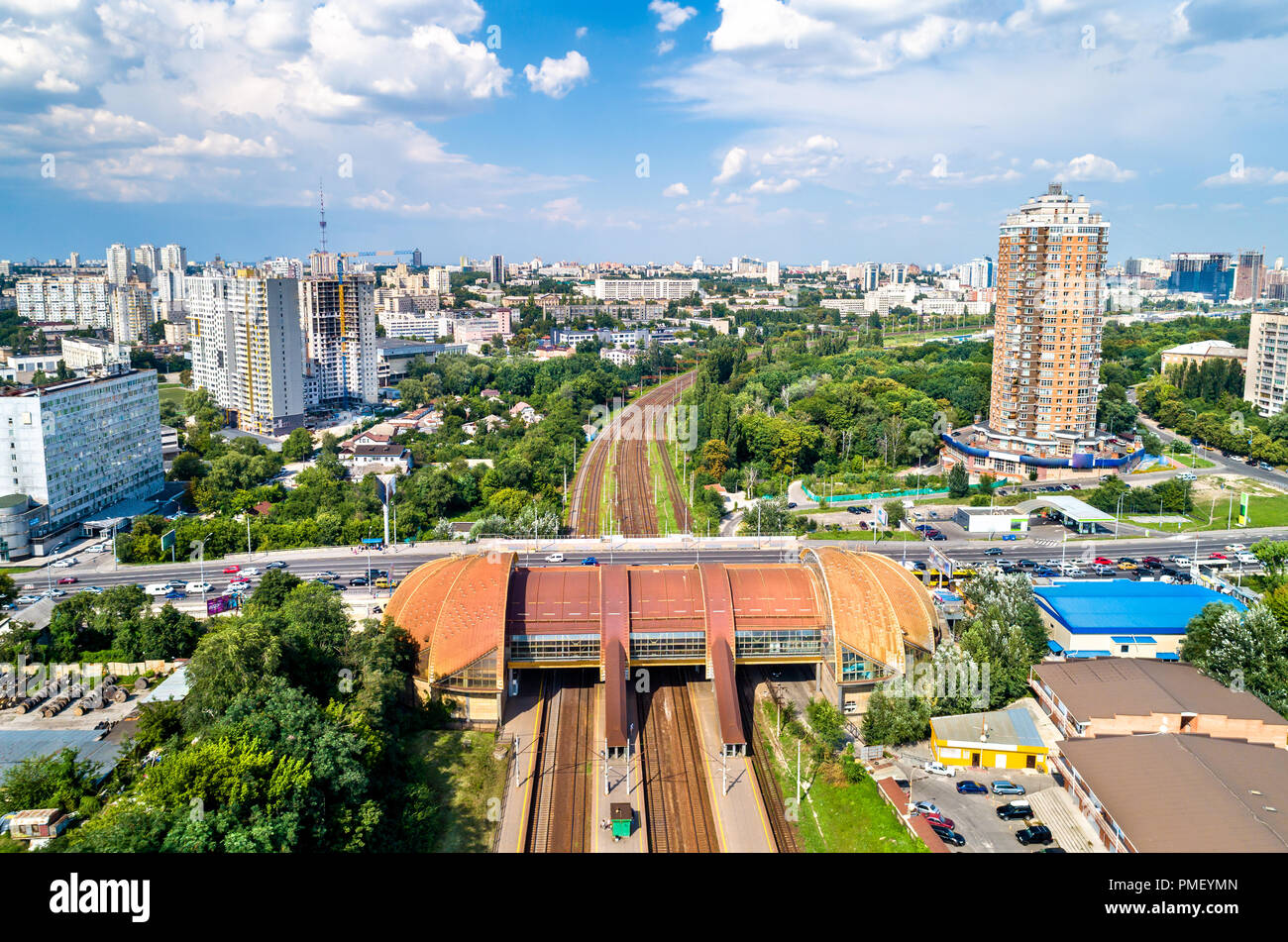 View of Karavaevi Dachi Station in Kiev, Ukraine Stock Photo - Alamy