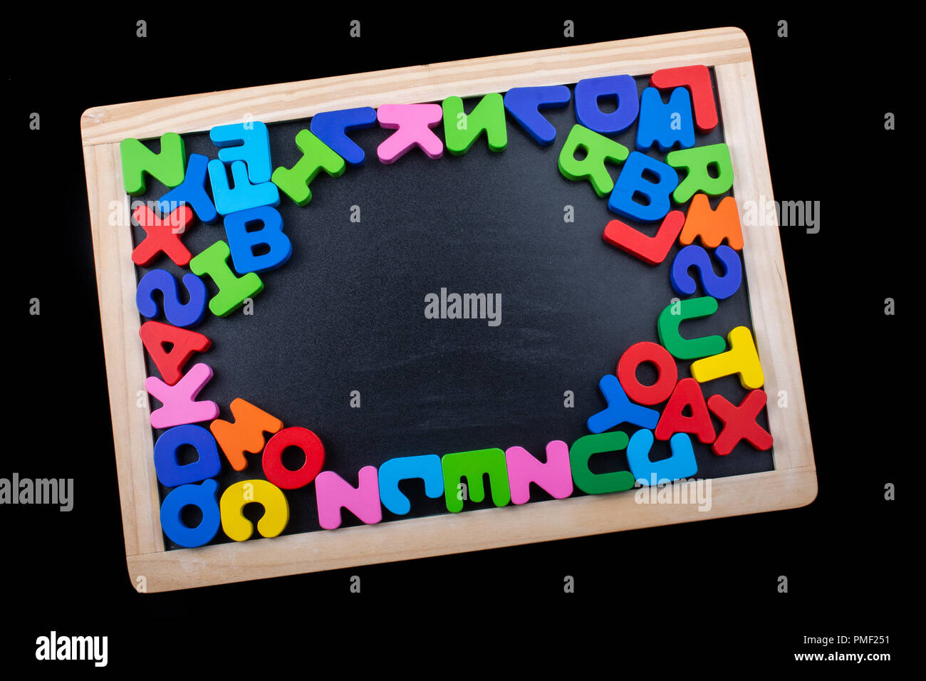 Colorful Letters of Alphabet made of wood Stock Photo - Alamy