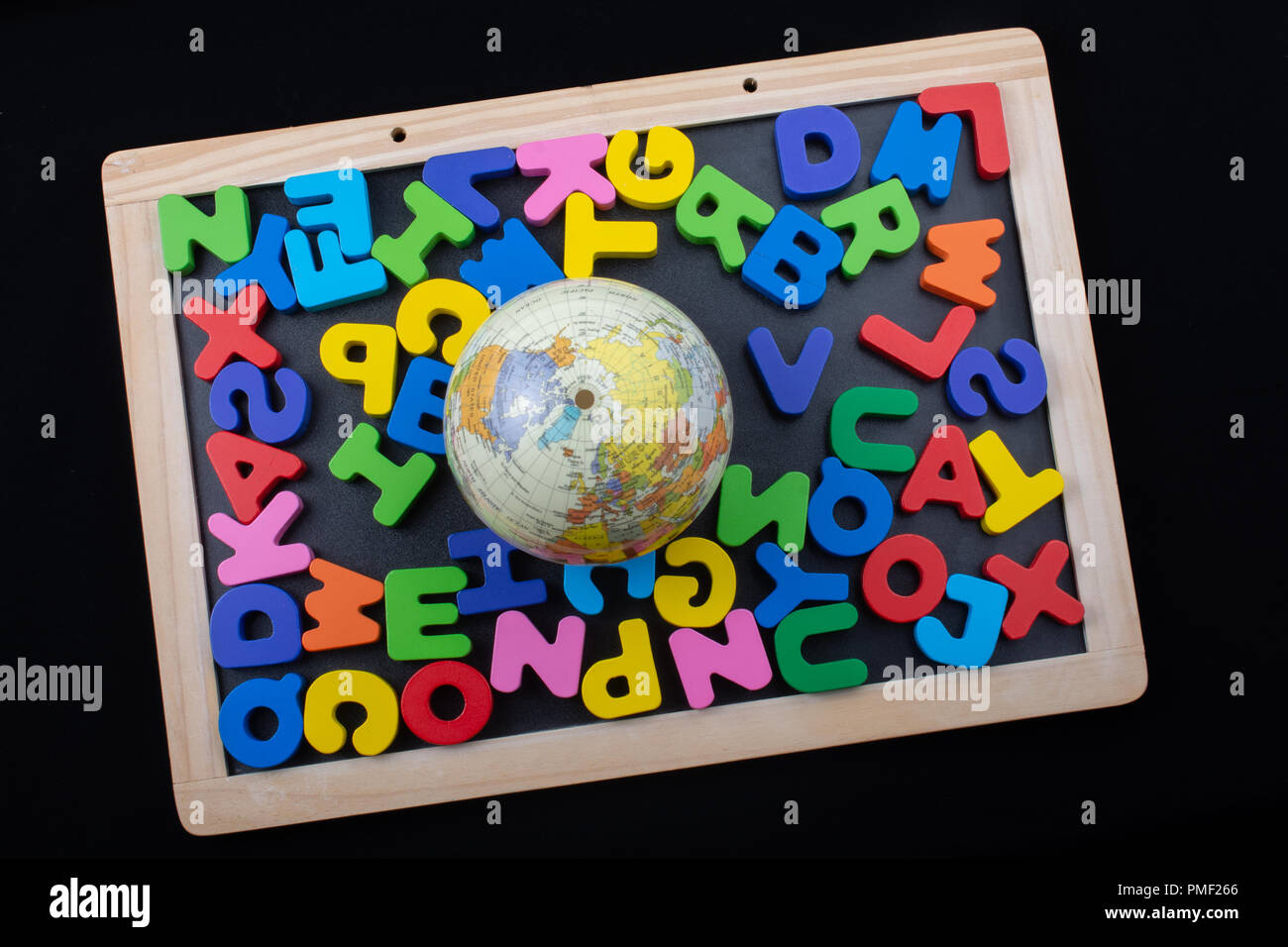 Colorful Letters of Alphabet made of wood Stock Photo - Alamy