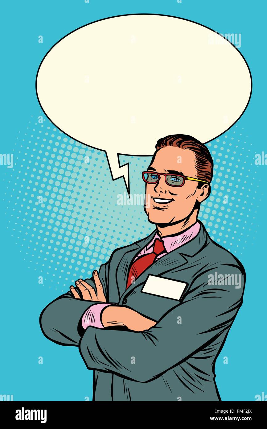 Portrait businessman smile confident Stock Vector Images - Alamy
