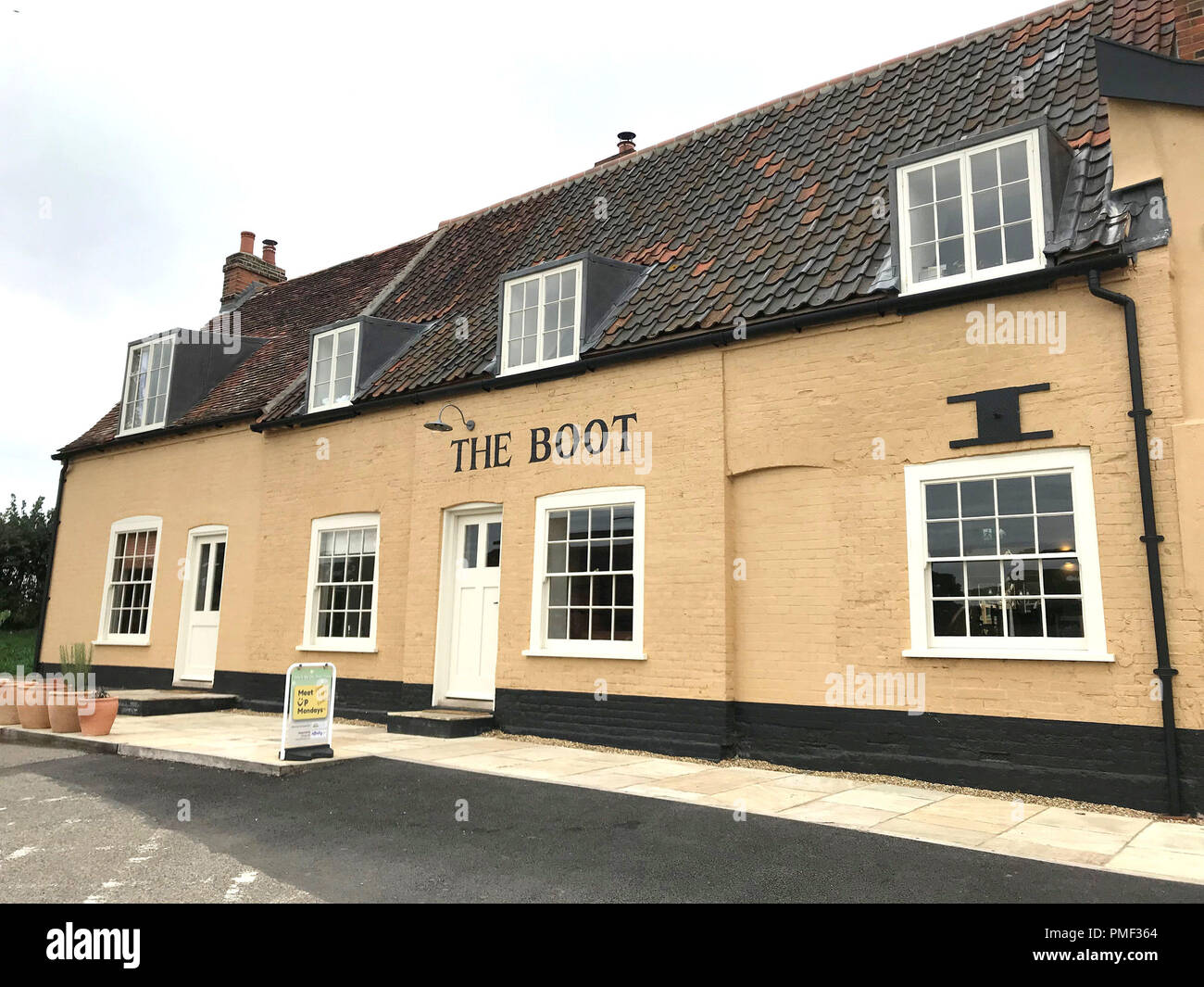 The Boot pub in Freston near Ipswich, Suffolk, as the Landlord Mike ...