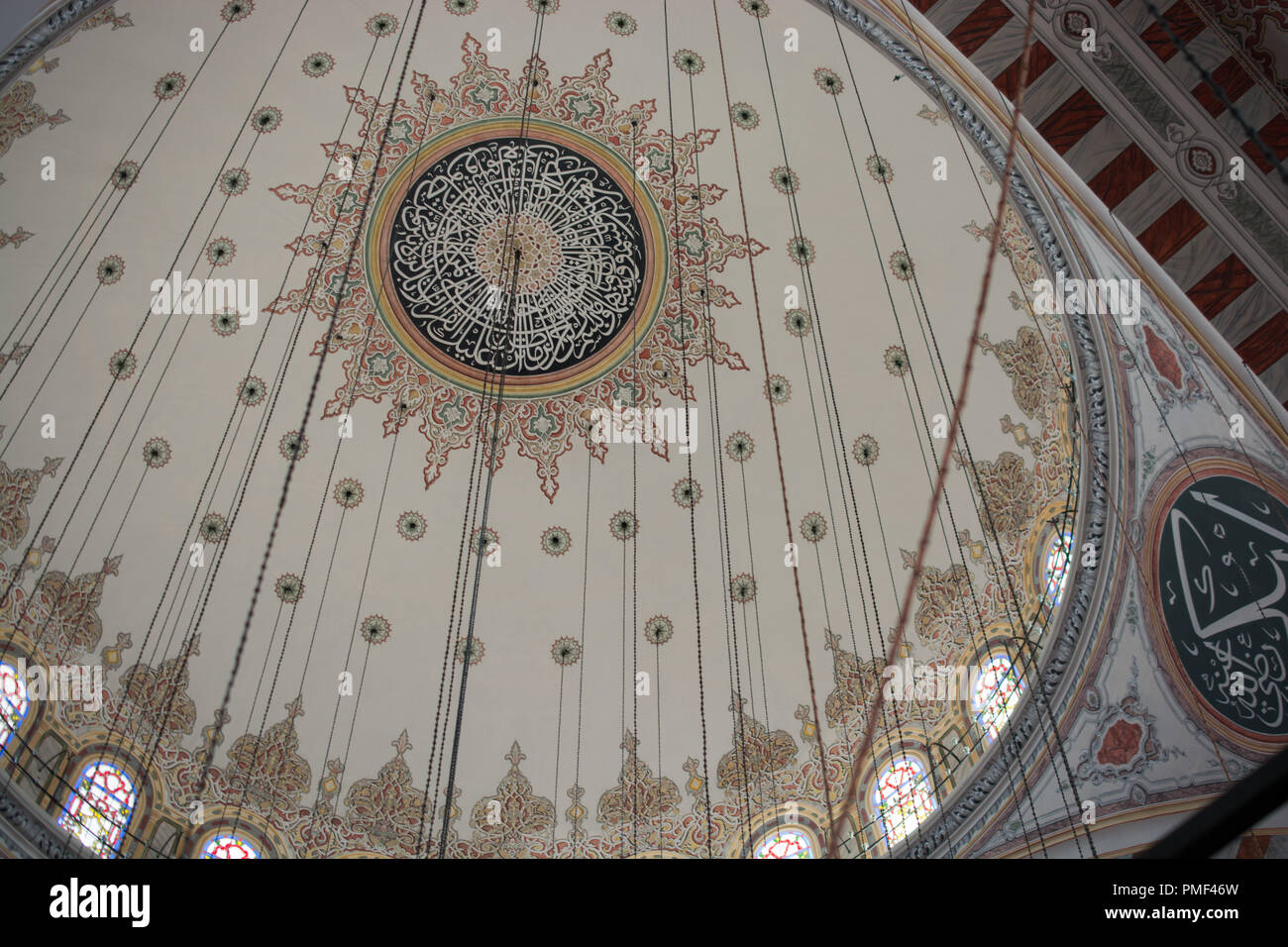Inner view of dome in Ottoman architecture in, Istanbul, Turkey Stock ...