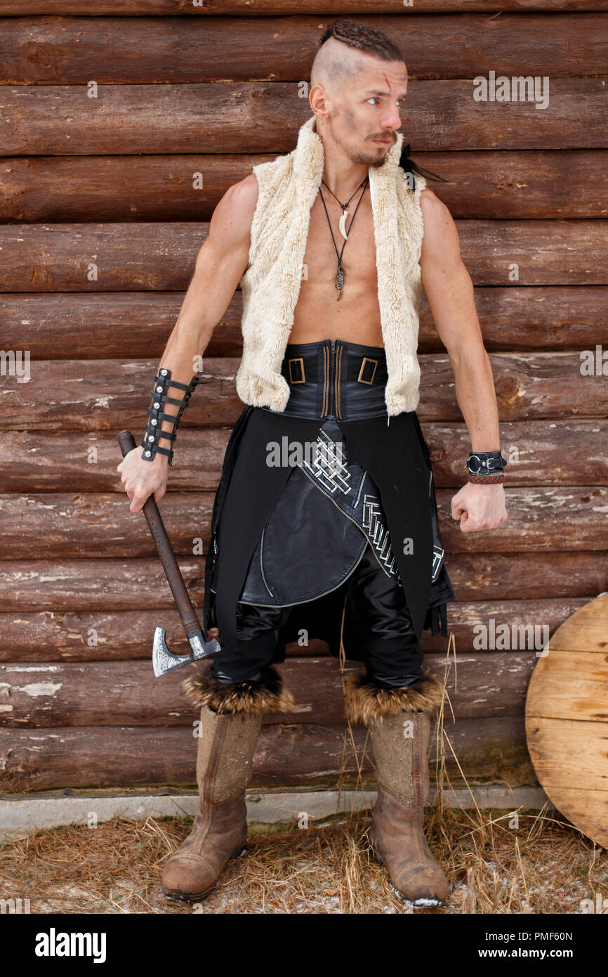 Viking wood man hi-res stock photography and images - Alamy