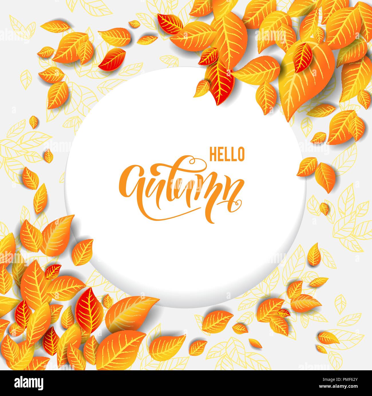 Beautiful fall leaves frame Stock Vector Image & Art - Alamy