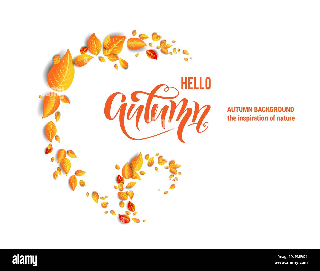 Beautiful fall leaves swirl Stock Vector Image & Art - Alamy